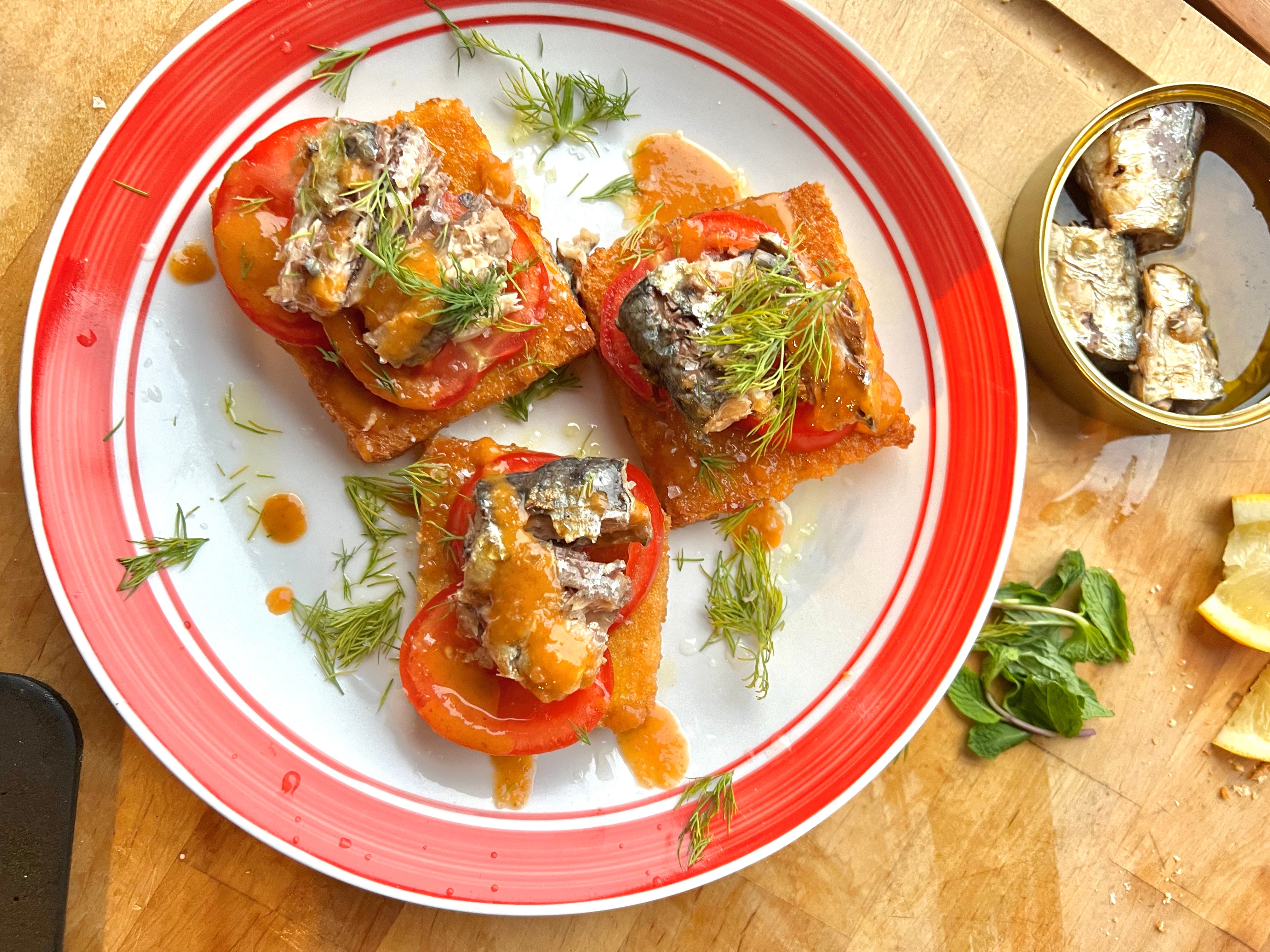 Hot Honey Butter Toast with Tinned Fish – Barnacle Foods