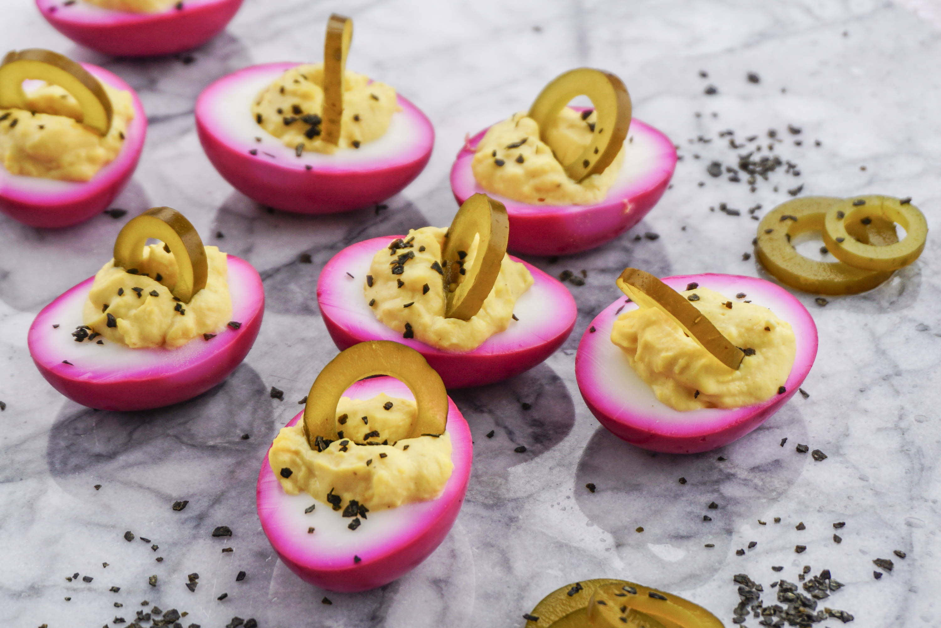 Beet Kelp Pickle Deviled Eggs – Barnacle Foods