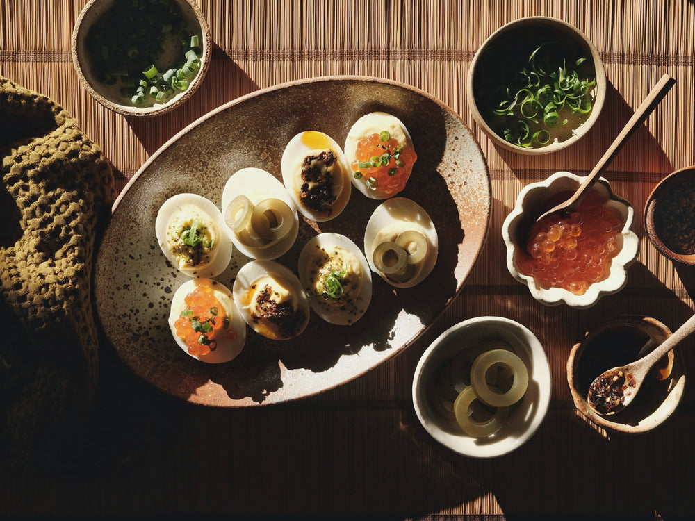 Stuffed Eggs with Garnishes – Barnacle Foods